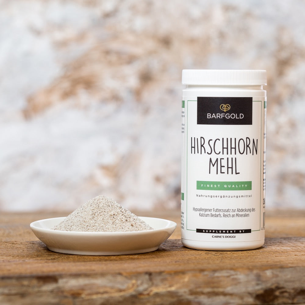Barfgold Hirschhorn Mehl, 250g Dose – BARF KISTE